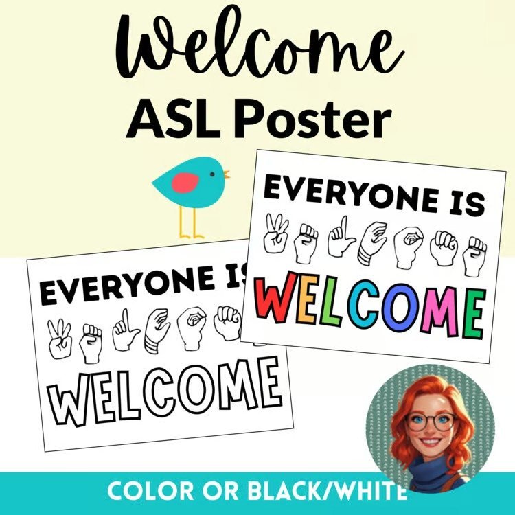 BTS – Everyone is Welcome – ASL Inclusive Poster Visual – Handy Scandi ...