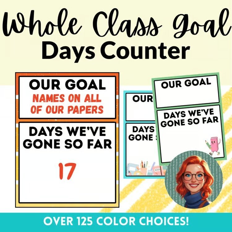 BTS-Whole Class Goal Visual Classroom Management Tool Group Growth ...