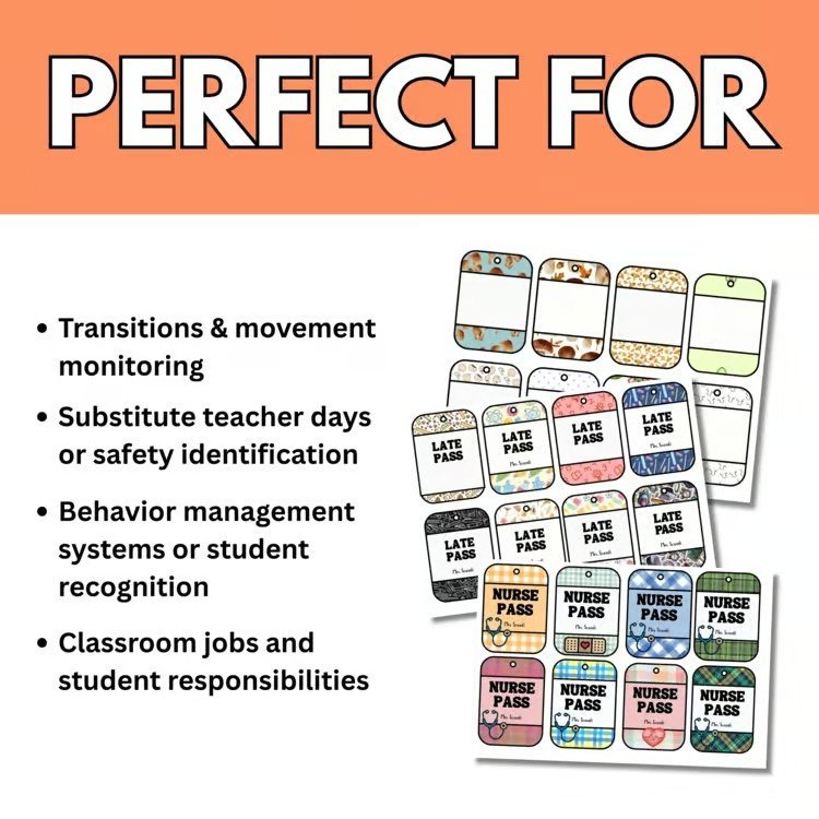 Classroom Lanyard Tags: Fully Editable – Handy Scandi Teacher