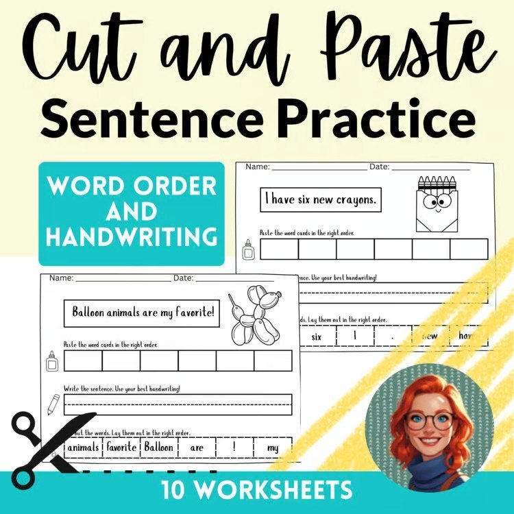 Cut and Paste Sentence Builder – Handy Scandi Teacher